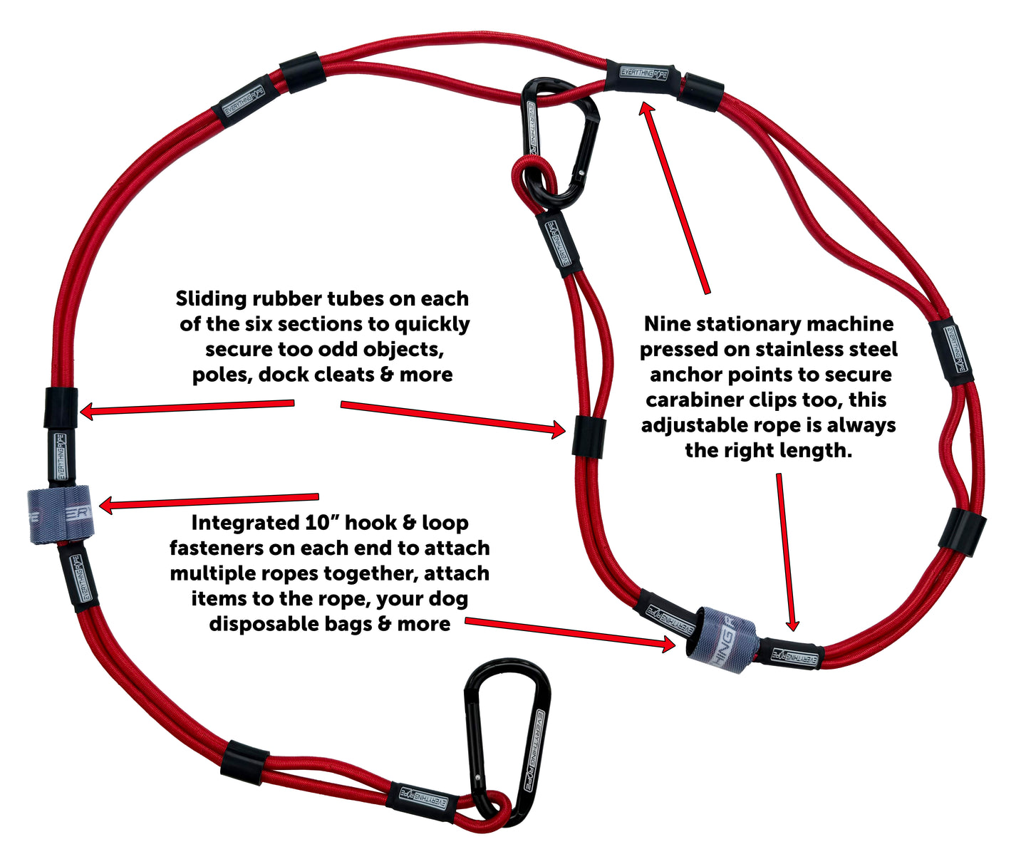 Everything Rope Multi Use Bungee Cord, These 5' Adjustable Bungee Cords ...