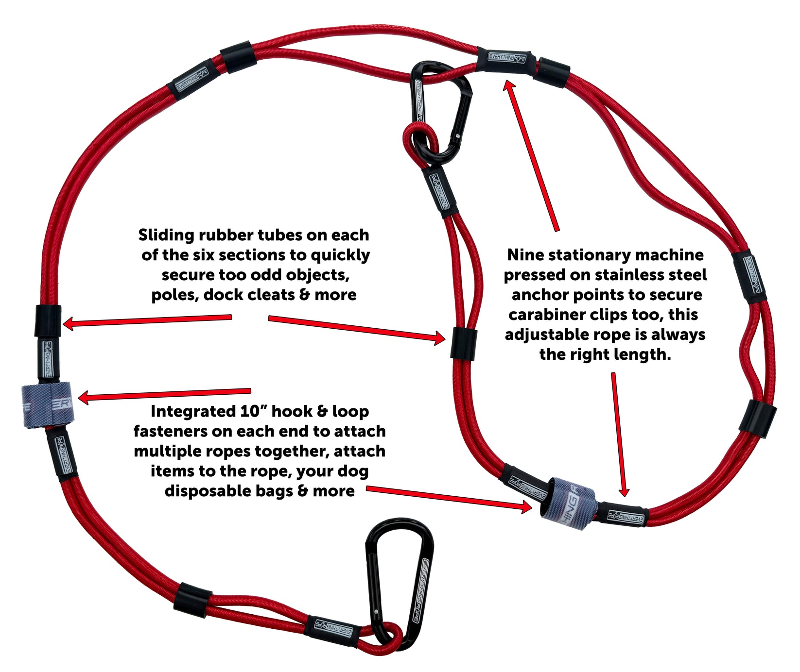Everything Rope Multi Use Bungee Cord, These 5' Adjustable Bungee Cords ...